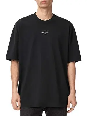 ALLSAINTS Mikro Logo Oversized Tee - Washed Black