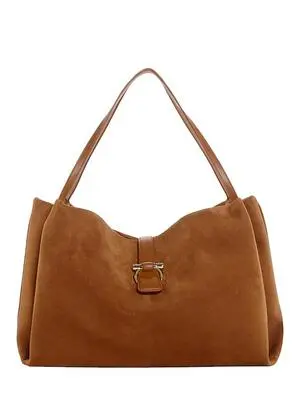 SALVATORE FERRAGAMO Suede Ferragamo Tote