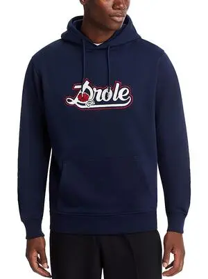 Drole De Monsieur Logo Drawstring Hoodie - Navy