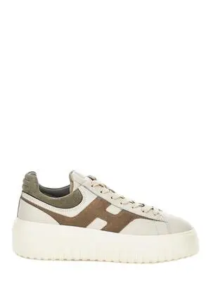 Hogan H-stripes Laced Sneakers - Beige