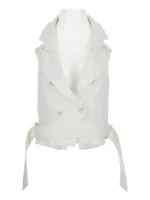 Elisabetta Franchi Double-breasted Vest - Bianco