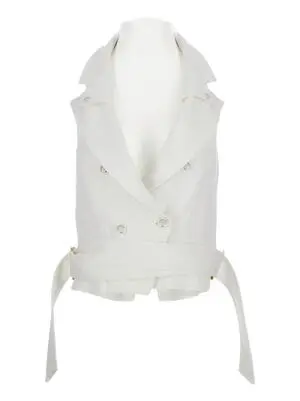 Elisabetta Franchi Double-breasted Vest - White