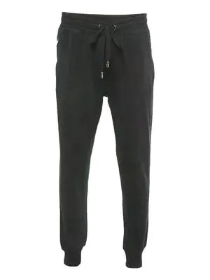 Dolce & Gabbana Logo-plaque Cotton Track Pants - Black