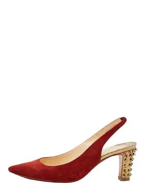 CHRISTIAN LOUBOUTIN Spiked-heel Slingback Pumps - Red