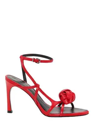 Remain Birger Christensen Knot-detail Leather Sandals - Red