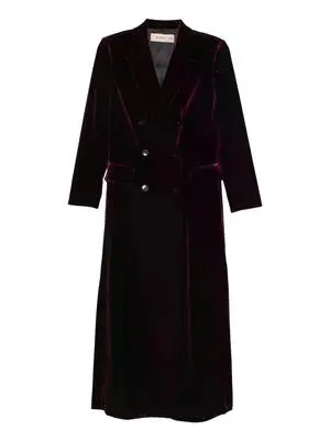 BLANCA VITA Double-breasted Coat - Purple