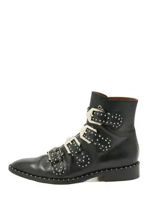 Givenchy Studded Buckle Ankle Boots - Black
