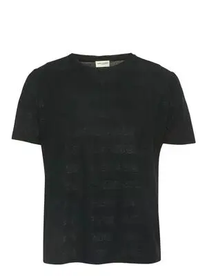 Saint Laurent Striped Shimmer T-shirt - Black