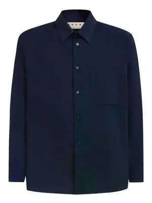Marni Long-sleeve Wool Shirt - Blue