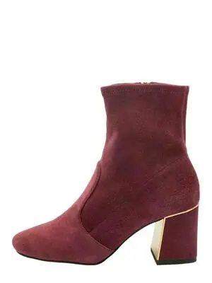 Tory Burch Suede Block-heel Boots - Red