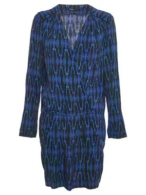 Maje Printed Mini Dress - Blue