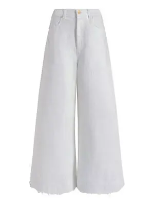 Alberta Ferretti Frayed-hem Jeans - White