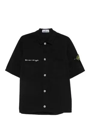 Stone Island Zi- Pocket Short-sleeve Shirt - Black