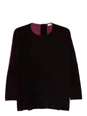 BLANCA VITA Round-neck Long-sleeve Top - Purple