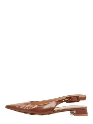 GIANVITO ROSSI Lindsay Pointed-toe Slingback Pumps - Brown