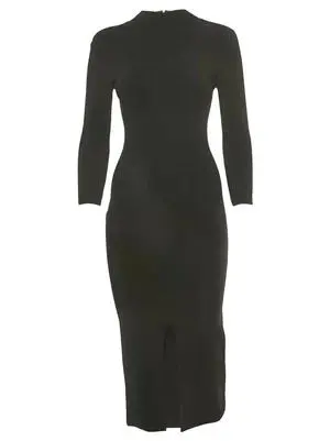 Alice + Olivia Rib Knit Midi Dress - Black