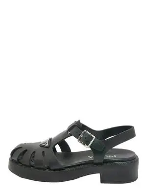 Prada Monolith Rubber Sandals - Black