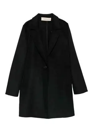 BLANCA VITA Single-breasted Notched Coat - Black