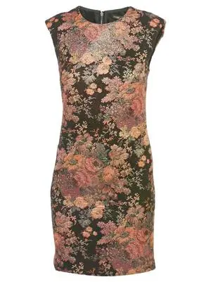 Maje Jacquard Floral Mini Dress - Black