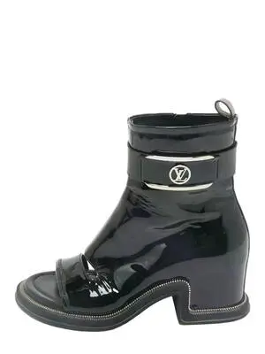 LOUIS VUITTON Patent-leather Ankle Boots - Black