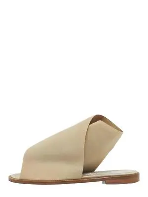 MANOLO BLAHNIK Cream Flat Sandals