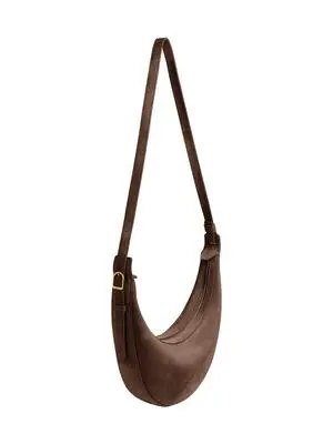 Khaite Small Augustina Suede Crossbody Bag - Cedar
