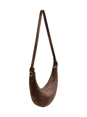 Khaite Small Augustina Suede Crossbody Bag Cedar