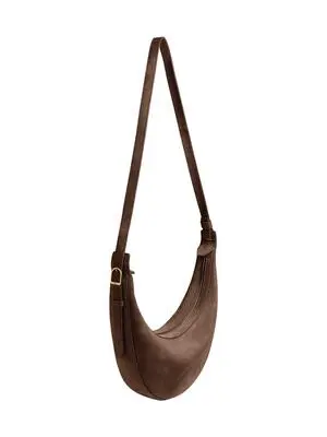Khaite Small Augustina Suede Crossbody Bag Cedar