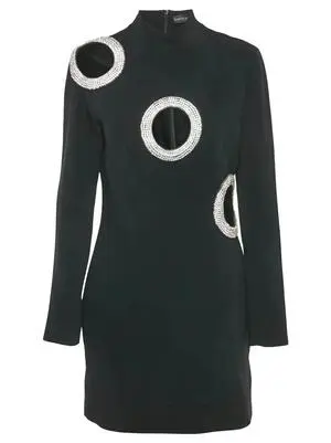David Koma Cut-out Embellishment Mini Dress - Black