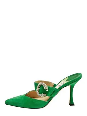 JIMMY CHOO Marta Heeled Mules - Green
