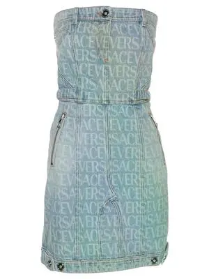Versace Denim Mini Dress - Blue