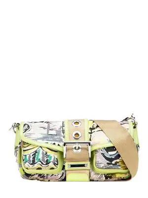Prada 2000-2013 Tessuto Stampata Venezia Shoulder Bag - Green