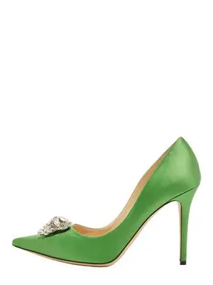 JIMMY CHOO Manda Crystal-embellished Pumps - Green