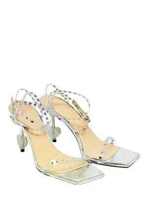 MACH & MACH Heart-Studded Sandals