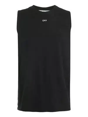 Off-White Logo Sleeveless Tank Top - Black
