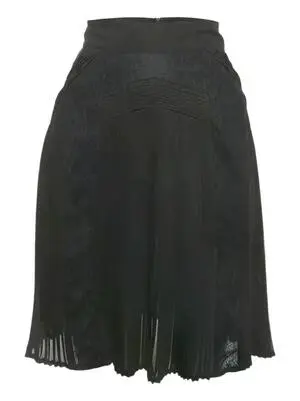 Roberto Cavalli Chiffon Pleated Skirt - Black