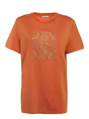 Max Mara Logo-embroidered T-shirt - Orange