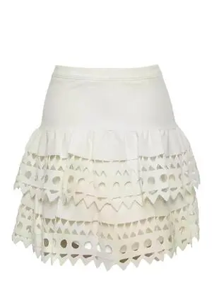 Alaïa Layered Mini Skirt - Neutrals