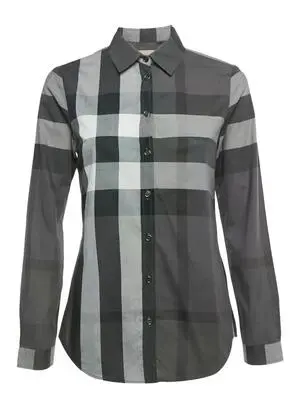 Burberry Checked-pattern Shirt - Grey