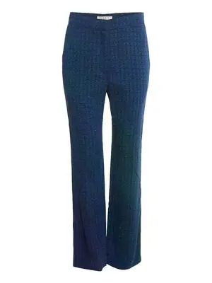 Sandro Jacquard Crepe Trousers - Blue
