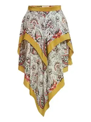 Etro Paisley Silk Skirt - Neutrals