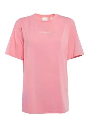 Burberry Logo-print Crew-neck T-shirt - Pink