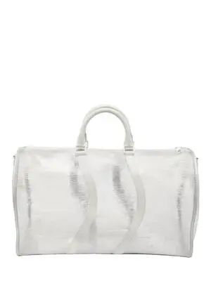 LOUIS VUITTON 2019 Keepall Bandouliere 50 Tote - White