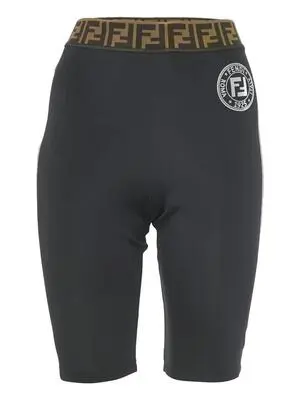 Fendi Logo-print Cycling Trousers - Black