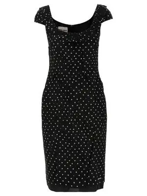 Miu Miu Polka Dot Dress - Black