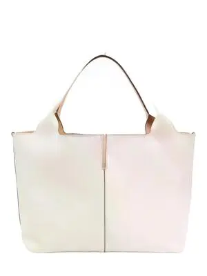 TOD'S Leather Tote Bag - Neutrals
