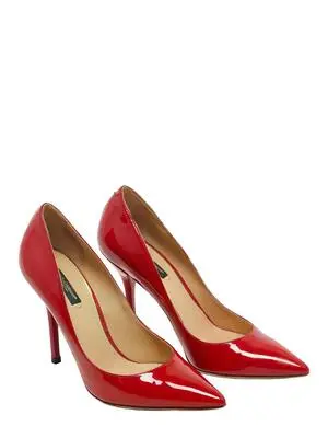 DOLCE & GABBANA Pointed-Toe Leather Pumps