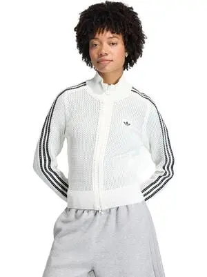 Adidas Knitted Crochet Firebird Track Top - Off White
