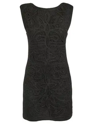 Maje Crochet Lace Mini Dress - Black