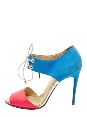 CHRISTIAN LOUBOUTIN Lace-up Stiletto Sandals - Blue